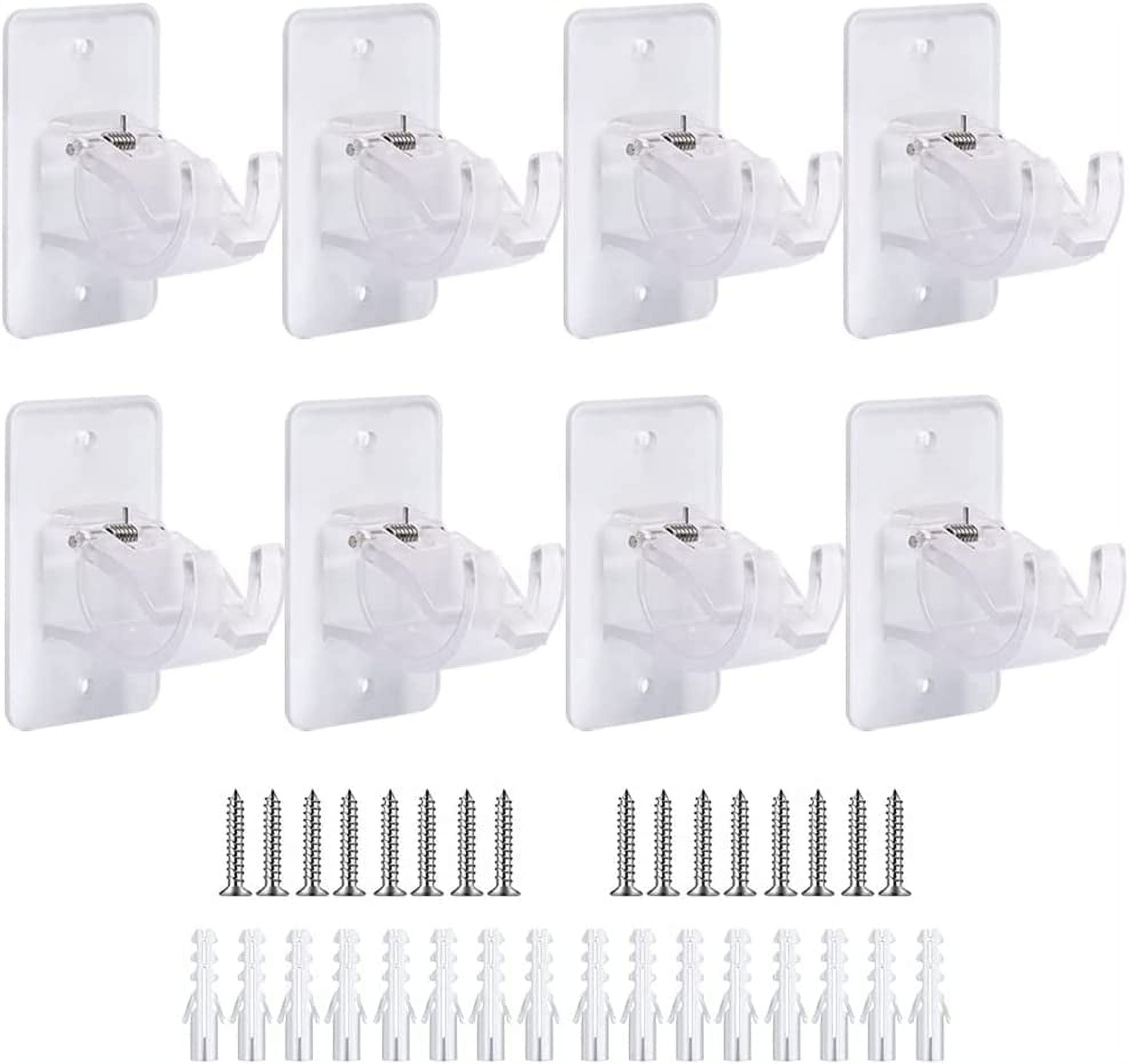 No Drill Curtain Rod Brackets,8Pcs Self Adhesive Curtain Rod Holder ...
