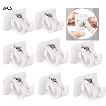 No Drill Curtain Rod Brackets, Self Adhesive Curtain Rod Holder Hooks ...