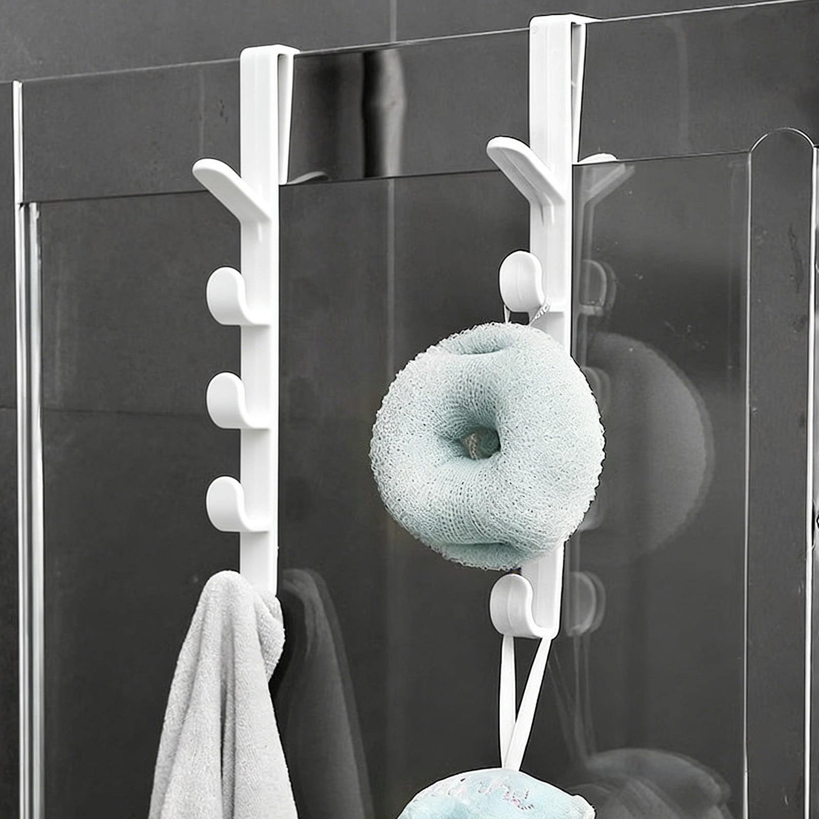 No-Drill Door Mounted Hook | Strong Adhesive Wall Clothes Rack ...