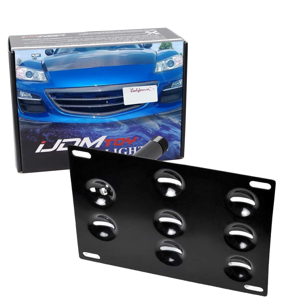 No Drill Front Bumper Tow Hook License Plate Mounting Bracket Adapter ...