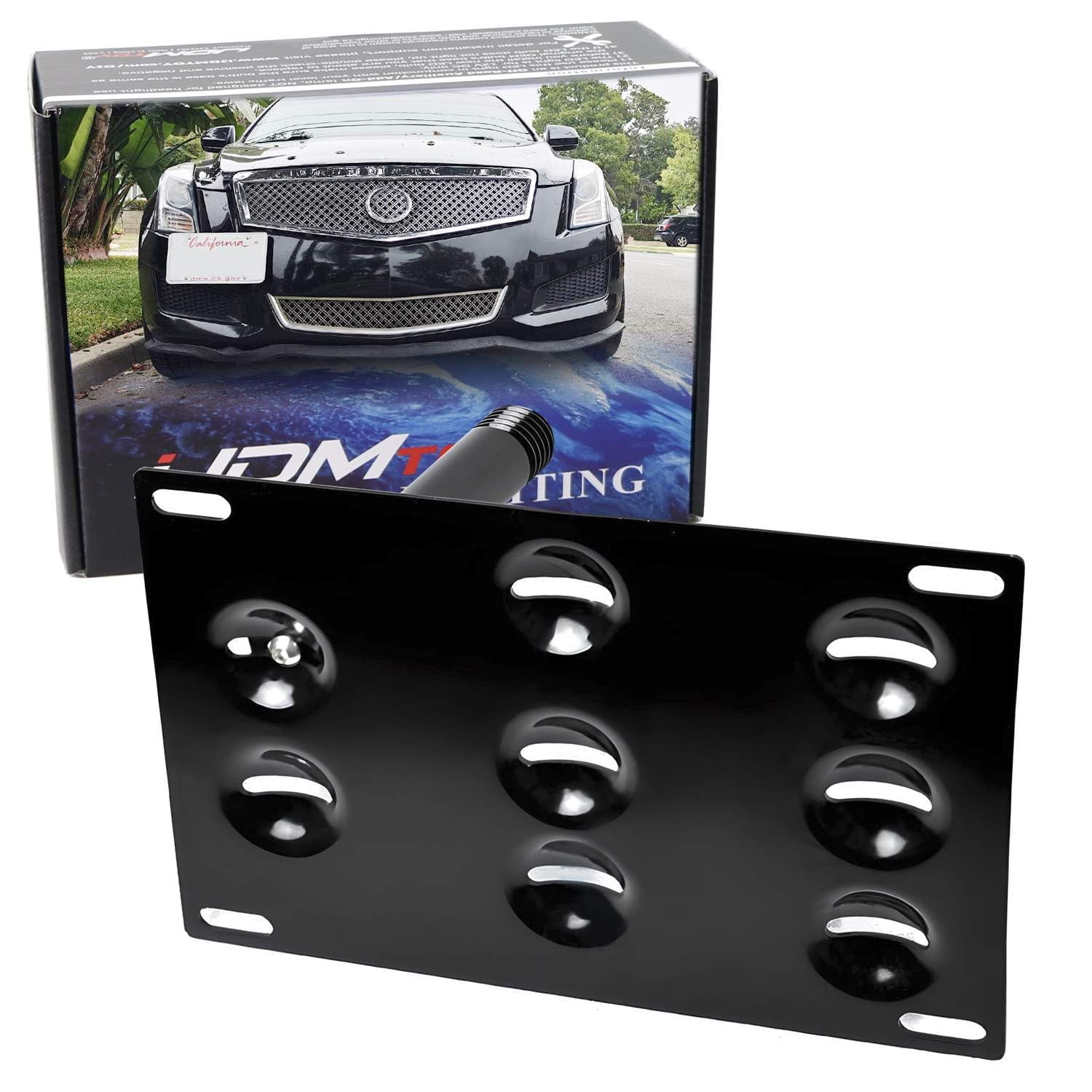 No Drill Front Bumper Tow Hook License Plate Mounting Bracket Adapter ...