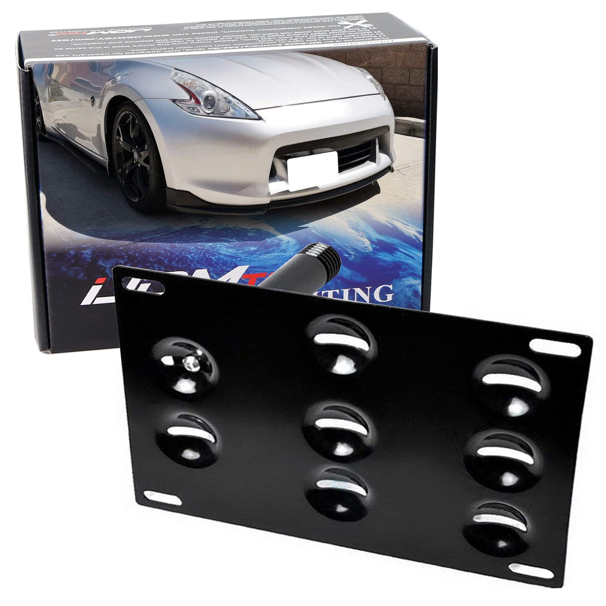 No Drill Front Bumper Tow Hook License Plate Mounting Bracket Adapter Kit For Nissan 370Z Juke ...