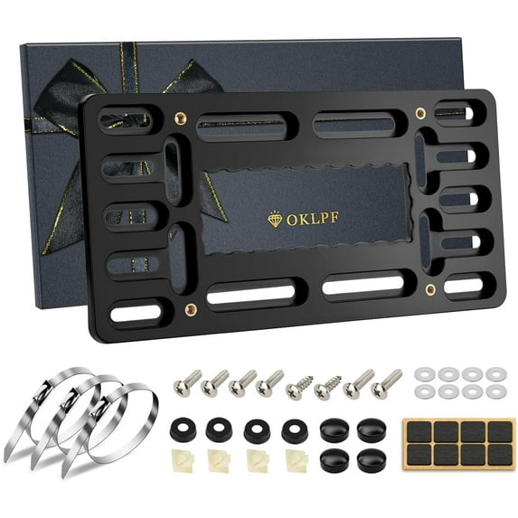 No-Drill Front License Plate Mounting Kit - Universal License Plate ...