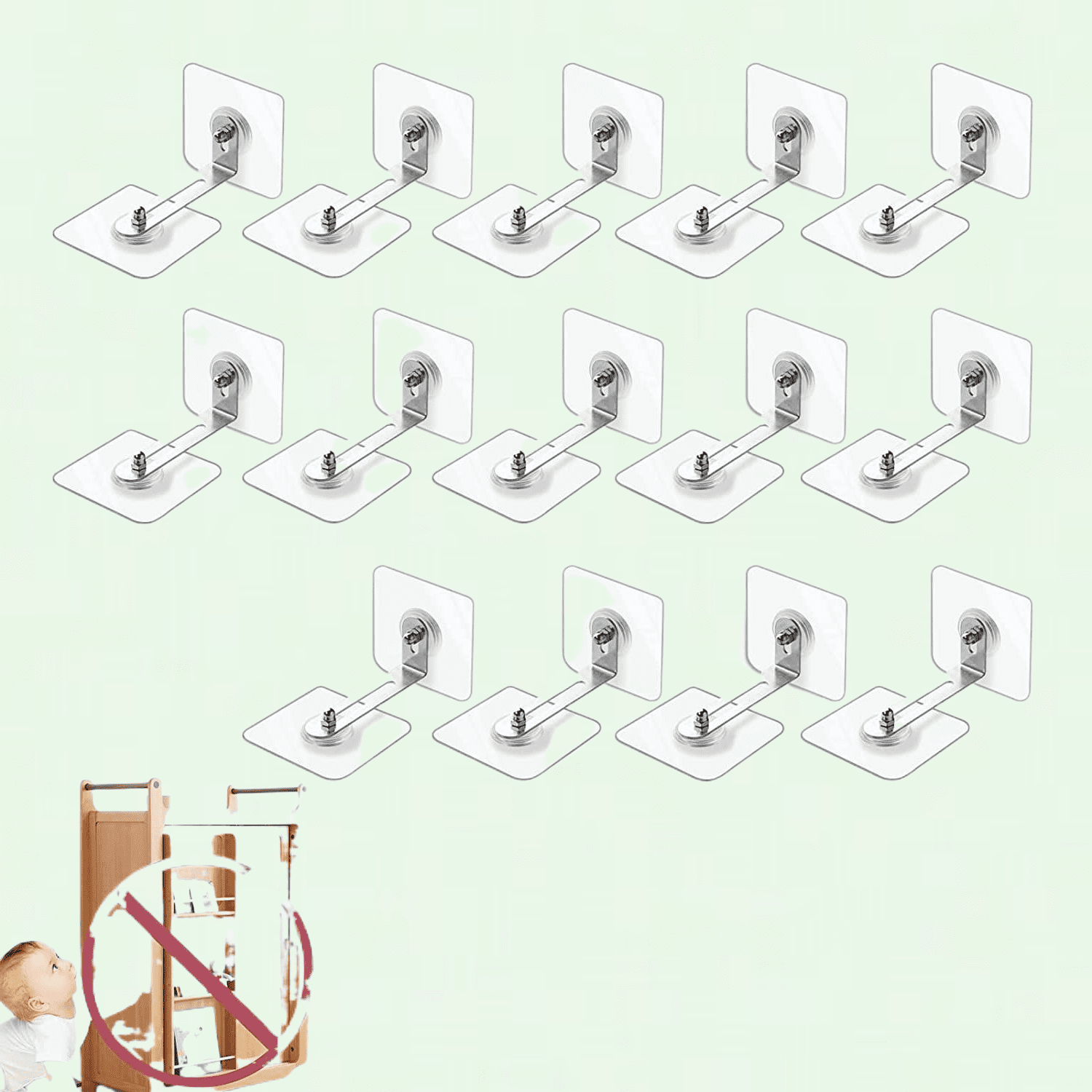 No Drill Furniture Wall Anchors Kit - Secure Bookcase Dresser Shelf ...