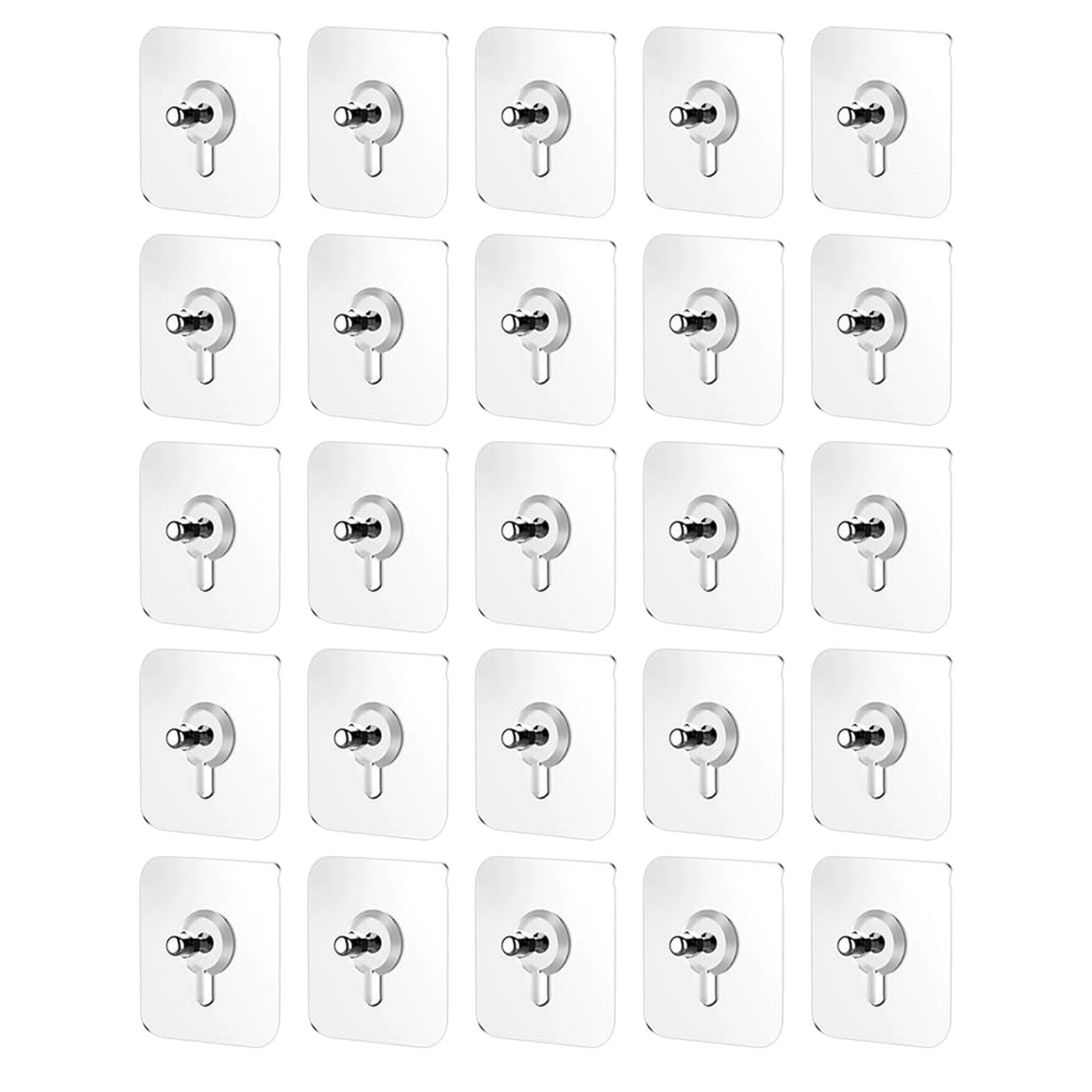 No Drill Hooks, Heavy Duty Adhesive Hooks, 5kg Capacity Wall Hangers ...