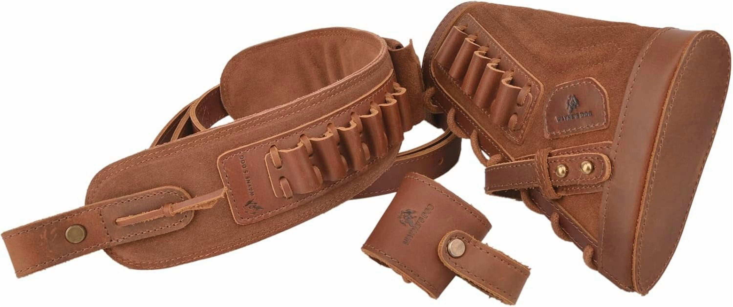 No Drill Leather Rifle Sling with Gun Buttstock for Lever Action .30-30 ...