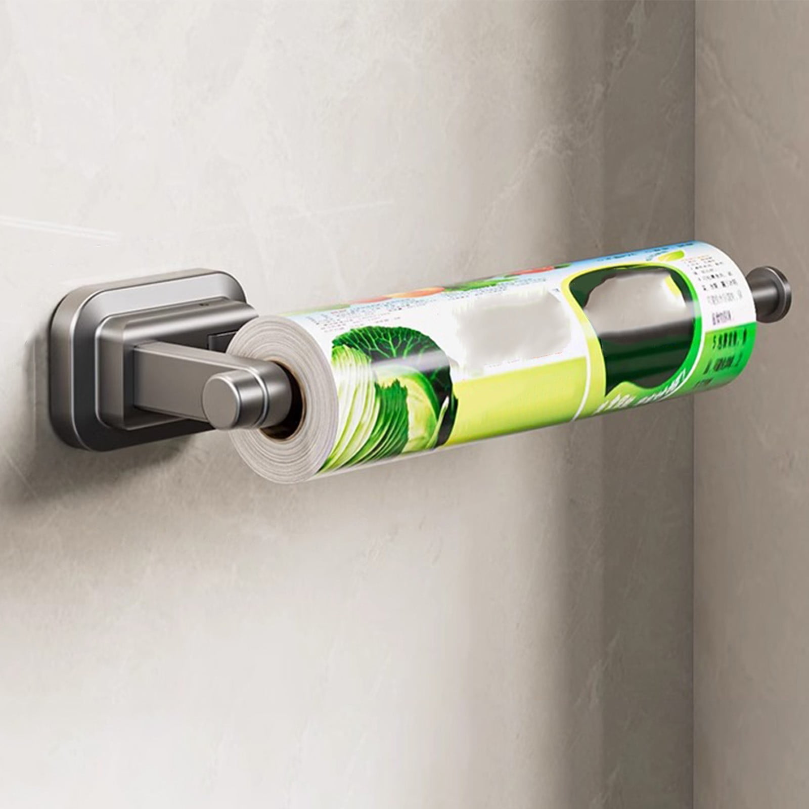 No-Drill Suction Cup Kitchen Tissue Rack, Cabinet Mount Holder for ...