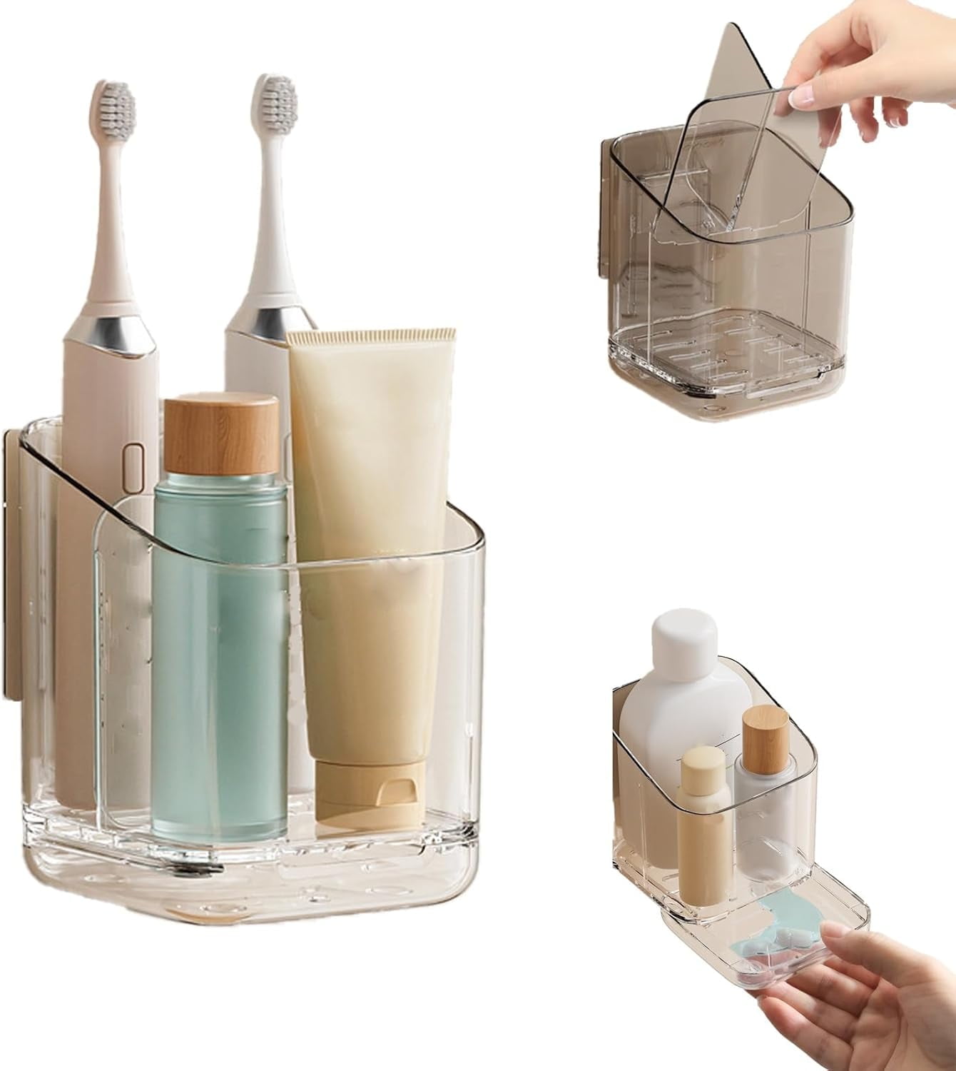 No-Drill Toothbrush Rack – Strong Load-Bearing, Easy Wall Installation ...