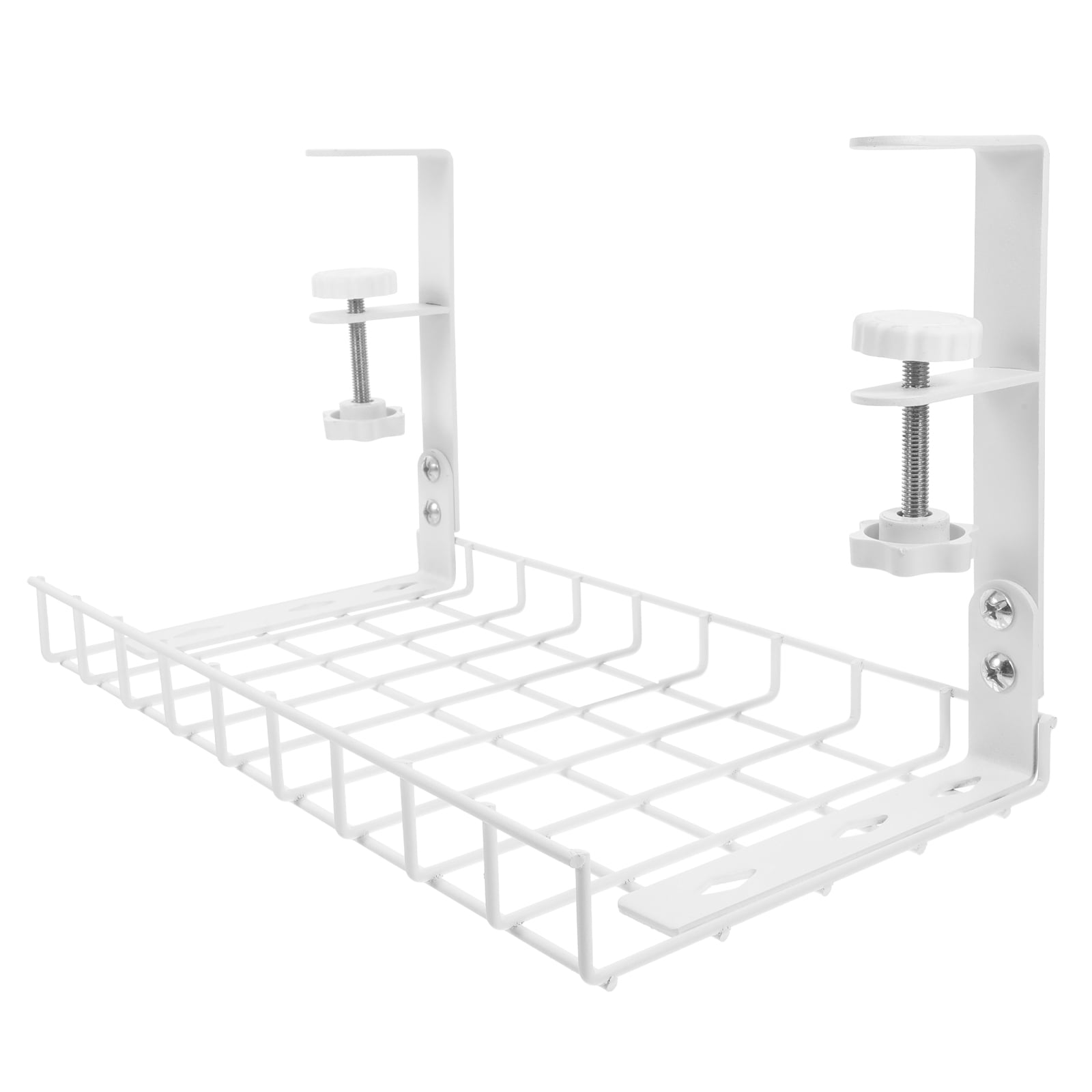 No Drill Under Desk Cable Management Tray Cord Organizer Computer Desk ...