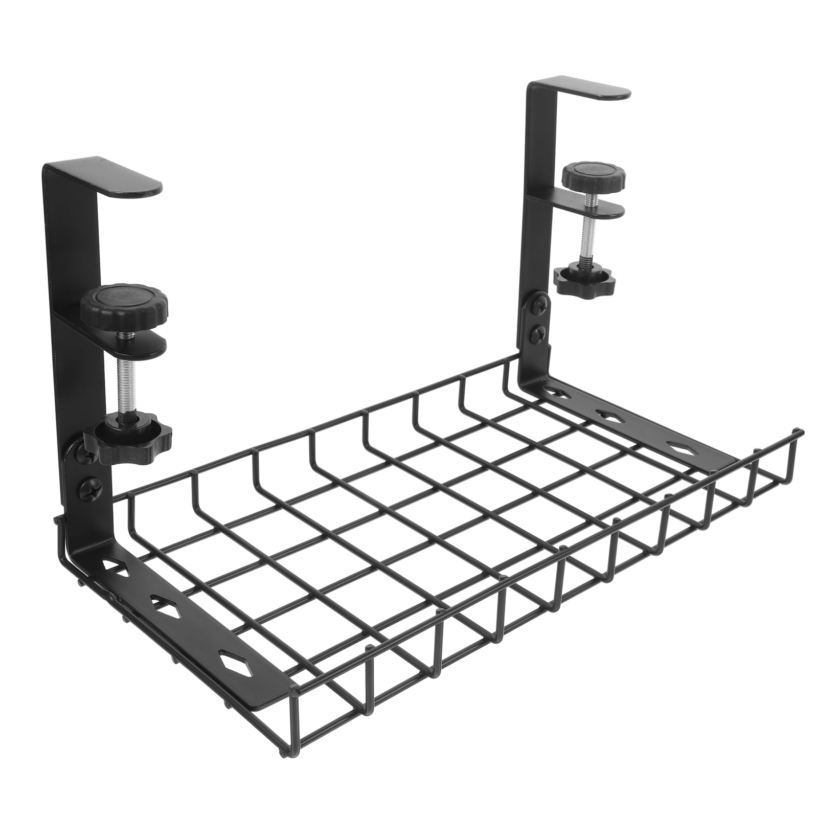 No Drill Under Desk Cable Management Tray Cord Organizer Computer Desk ...