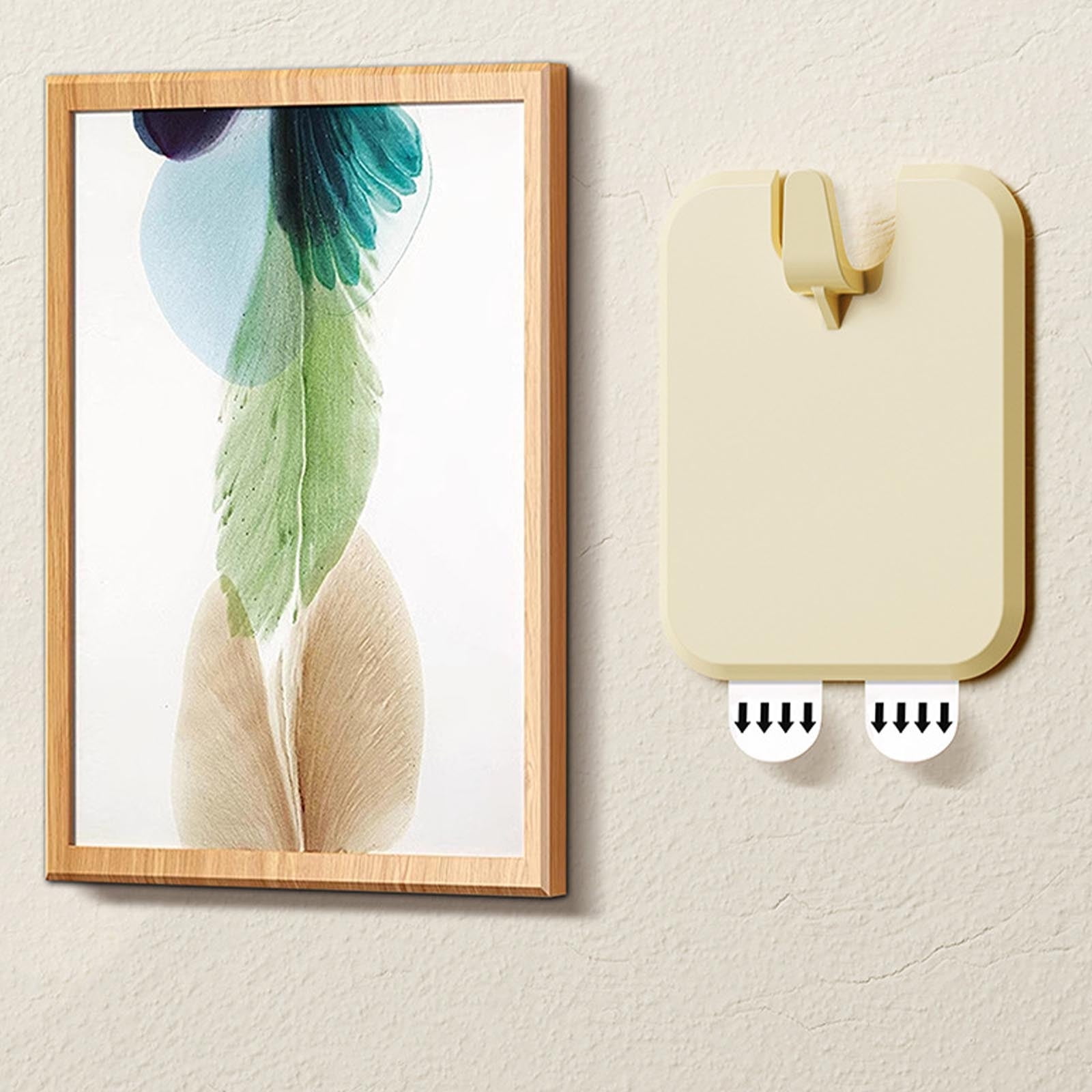 No-Drill Wall Hanging Hooks for Picture Frames, Photos, and Murals - Traceless Adhesive Nails ...