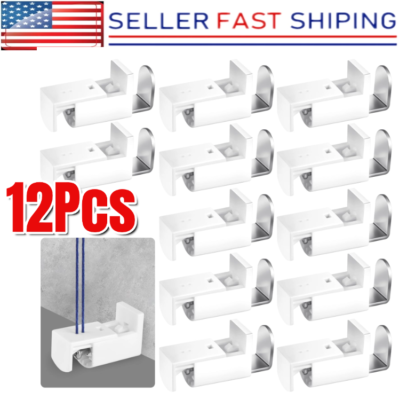 No Drilling Clamp Support Pleated Blind, White Pleated Holder for ...