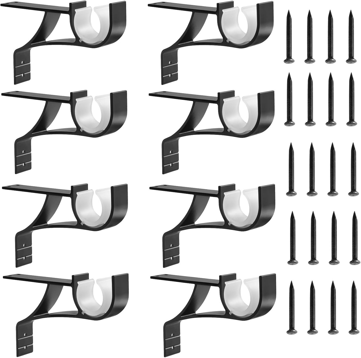 No Drilling Curtain Rod Brackets Curtain Rod Holders Curtain Rod ...