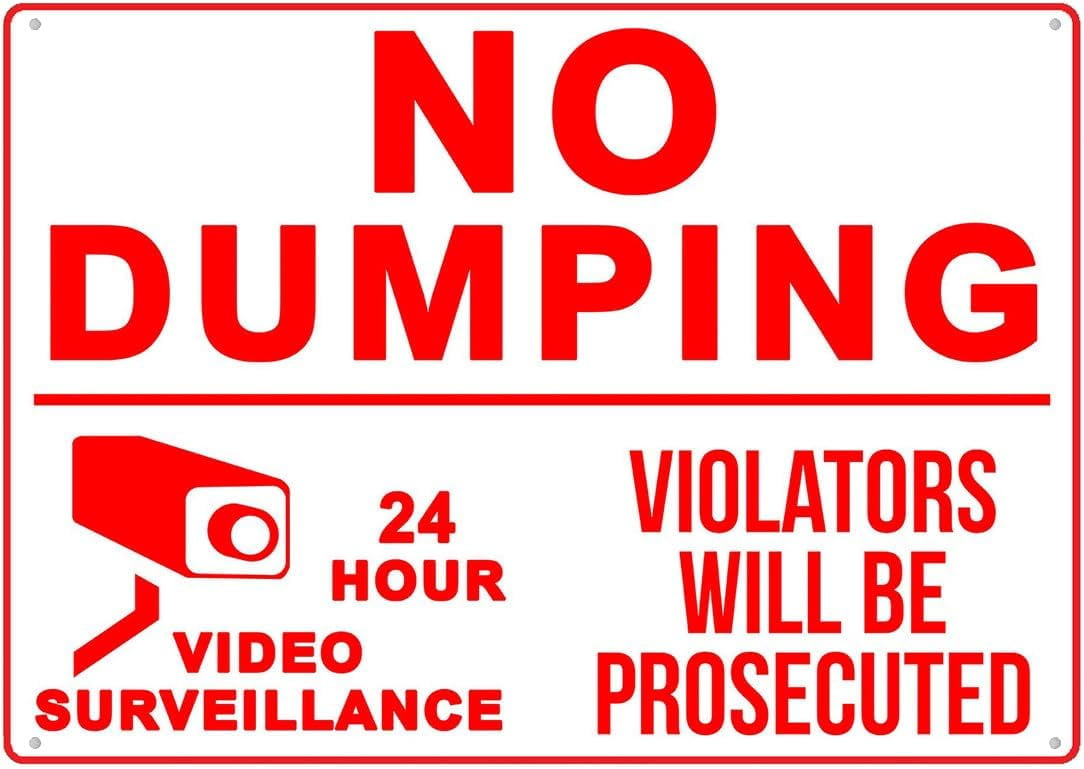 No Dumping Allowed Sign 8X12 Inch Rust Free Aluminum Easy To Read ...