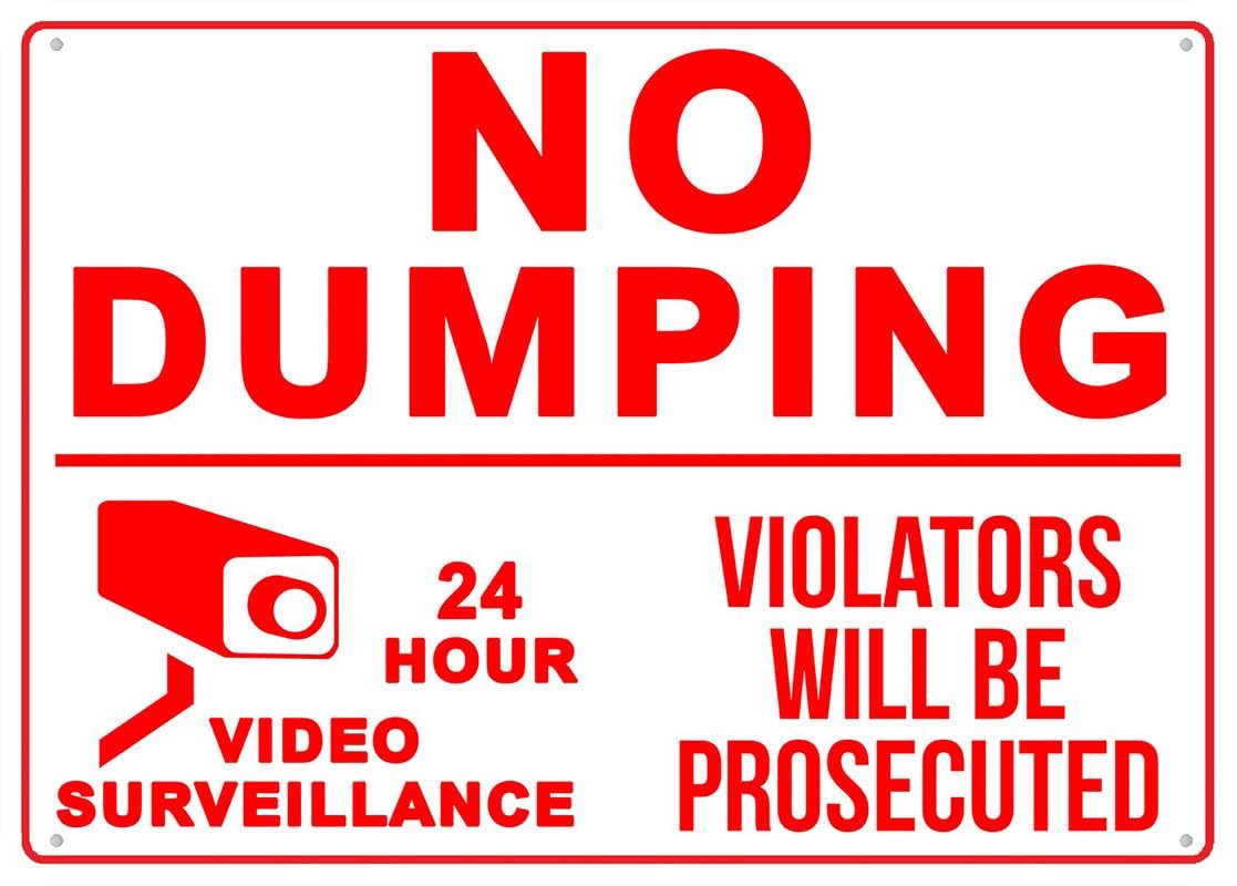 No Dumping Allowed Sign Rust Free Easy To Read & Sturdy Keep Out ...