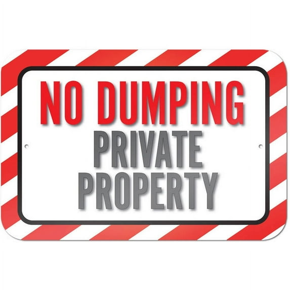 No Dumping Private Property Sign - Walmart.com