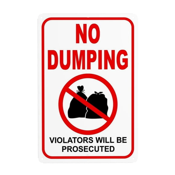 No Trash Dumping Signs