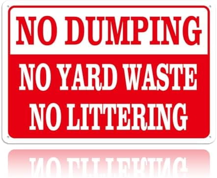 No Dumping Signs Private Property Warning Metal Tin Poster No Dumping ...