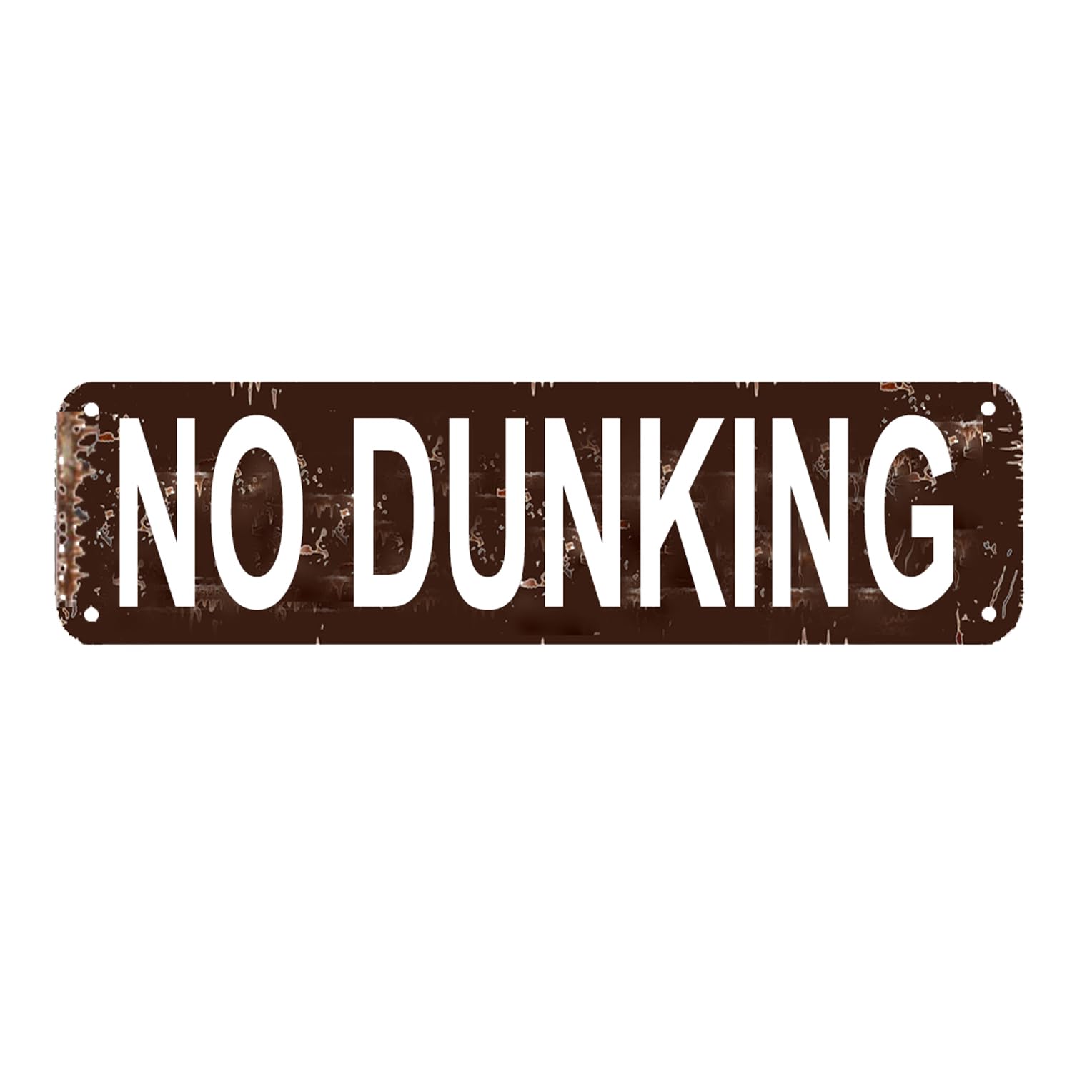 No Dunking Sign Swimming Pool Basketball Hoop Rustic Man Cave Wall ...