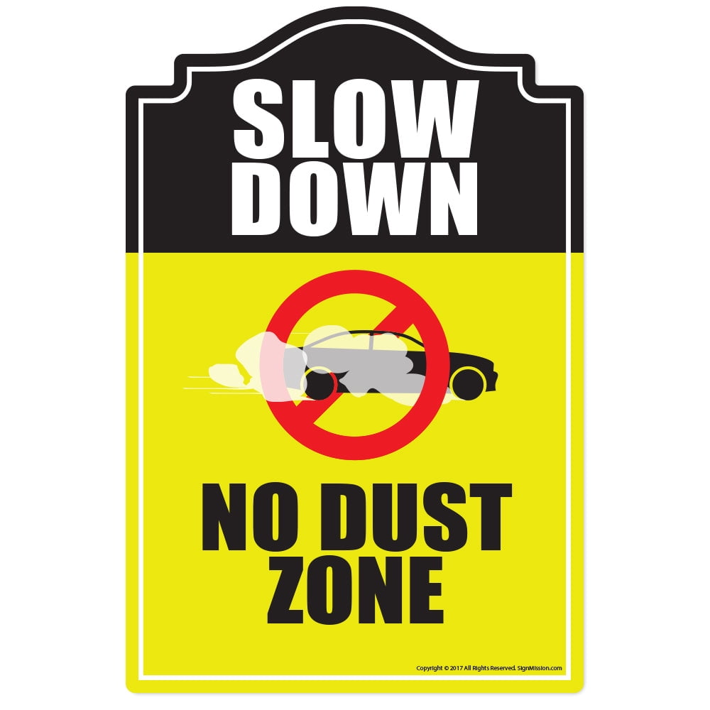 No Dust Zone Novelty Sign | Indoor/Outdoor | Funny Home Décor for ...
