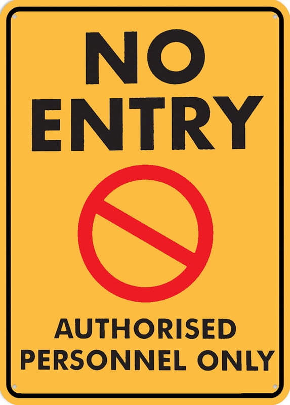No Entry Authorised Personnel Only Evarite Yellow A Frame Sign Outdoor ...