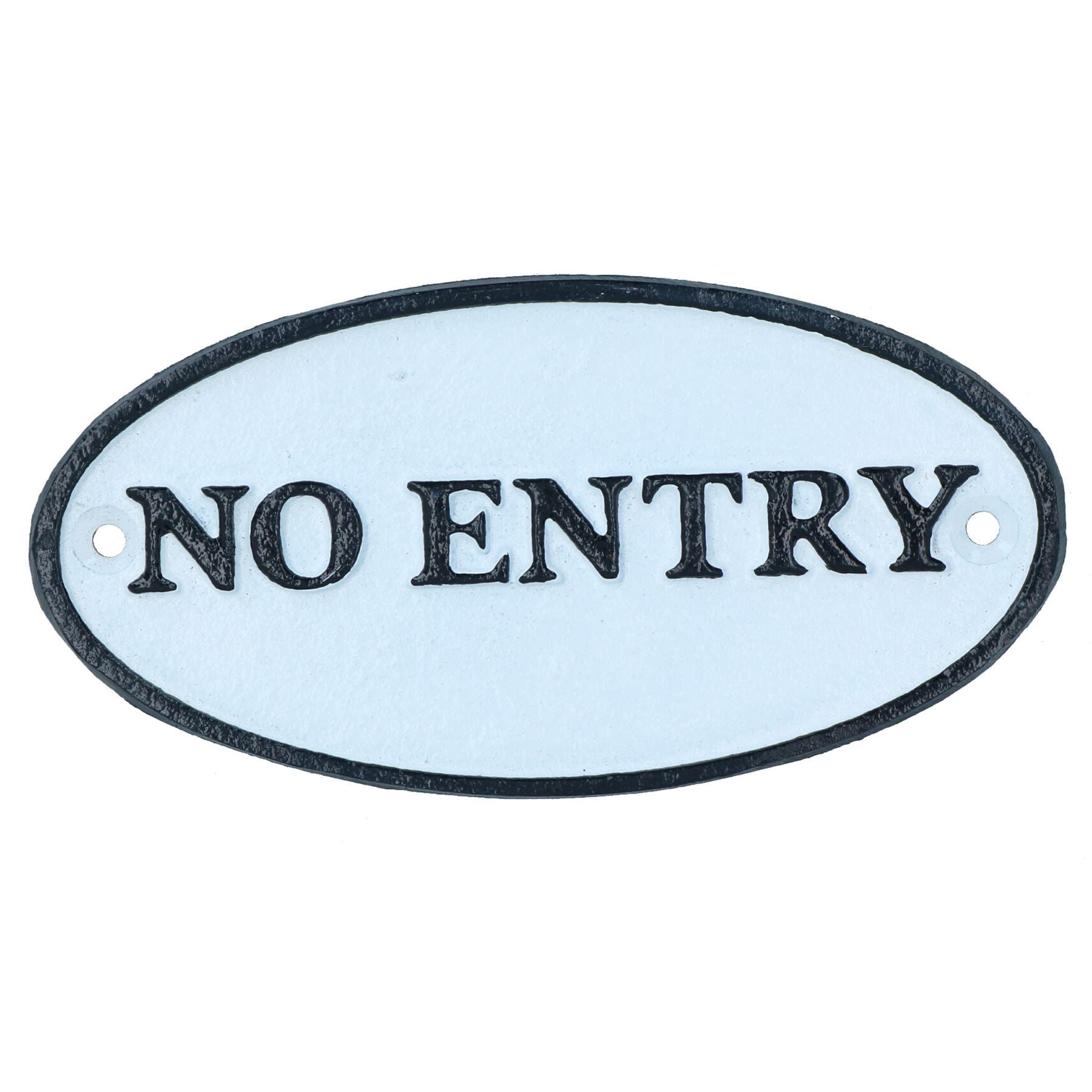 No Entry Cast Iron Sign Plaque Door Wall House Gate Post Office Cafe ...