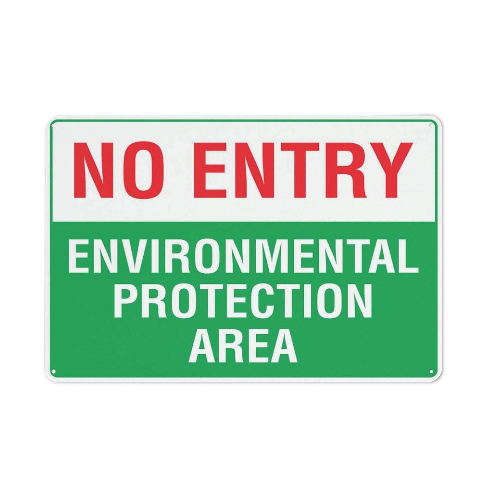 No Entry Environmental Protection Area Sign 8X12 Inch Rust Free ...