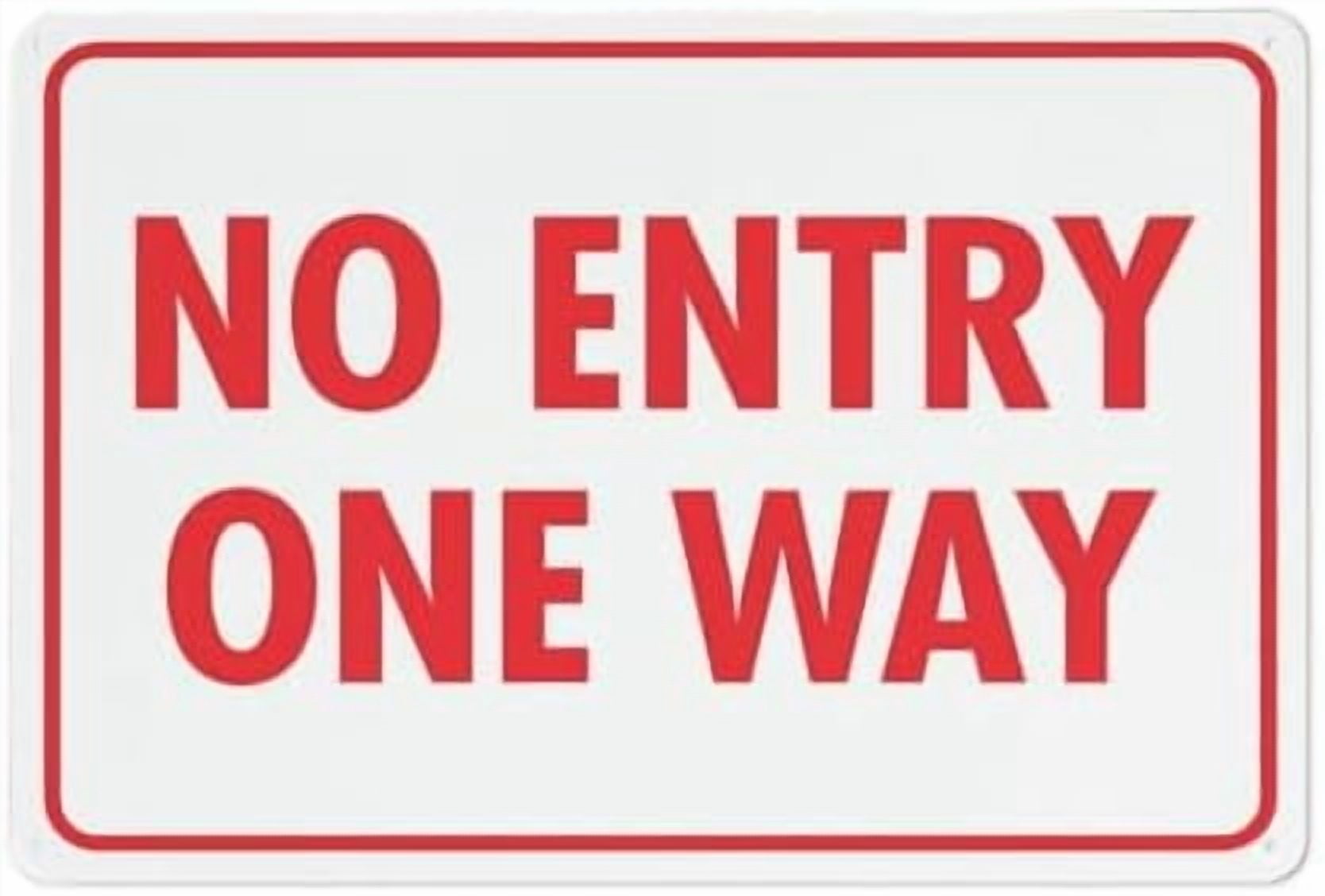 No Entry One Way Sign Signs Outdoor, Uv Printed Aluminum 12 X 8 In ...