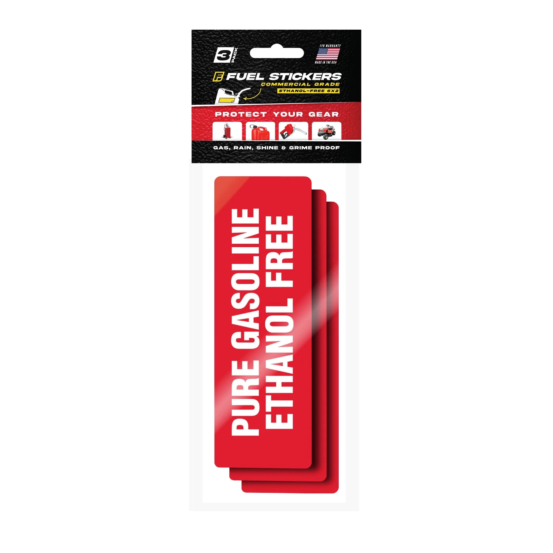 No Ethanol Sticker | 2x6 | 3 Pack - Walmart.com