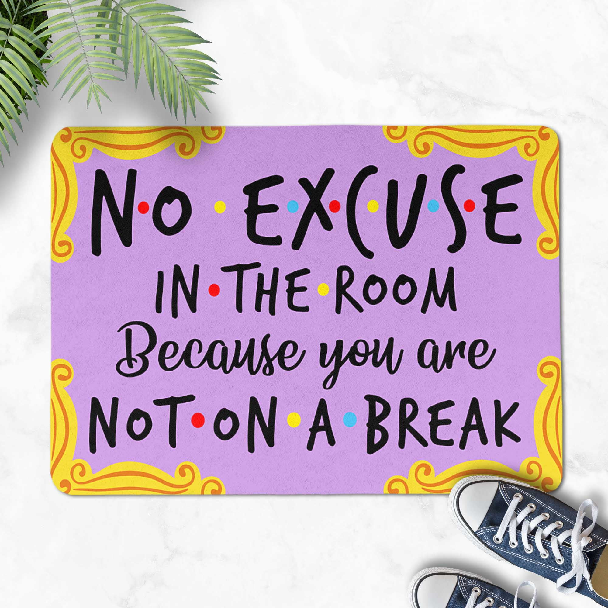 No Excuse Classroom Doormat, Motivational Quote Rug for Teachers and ...