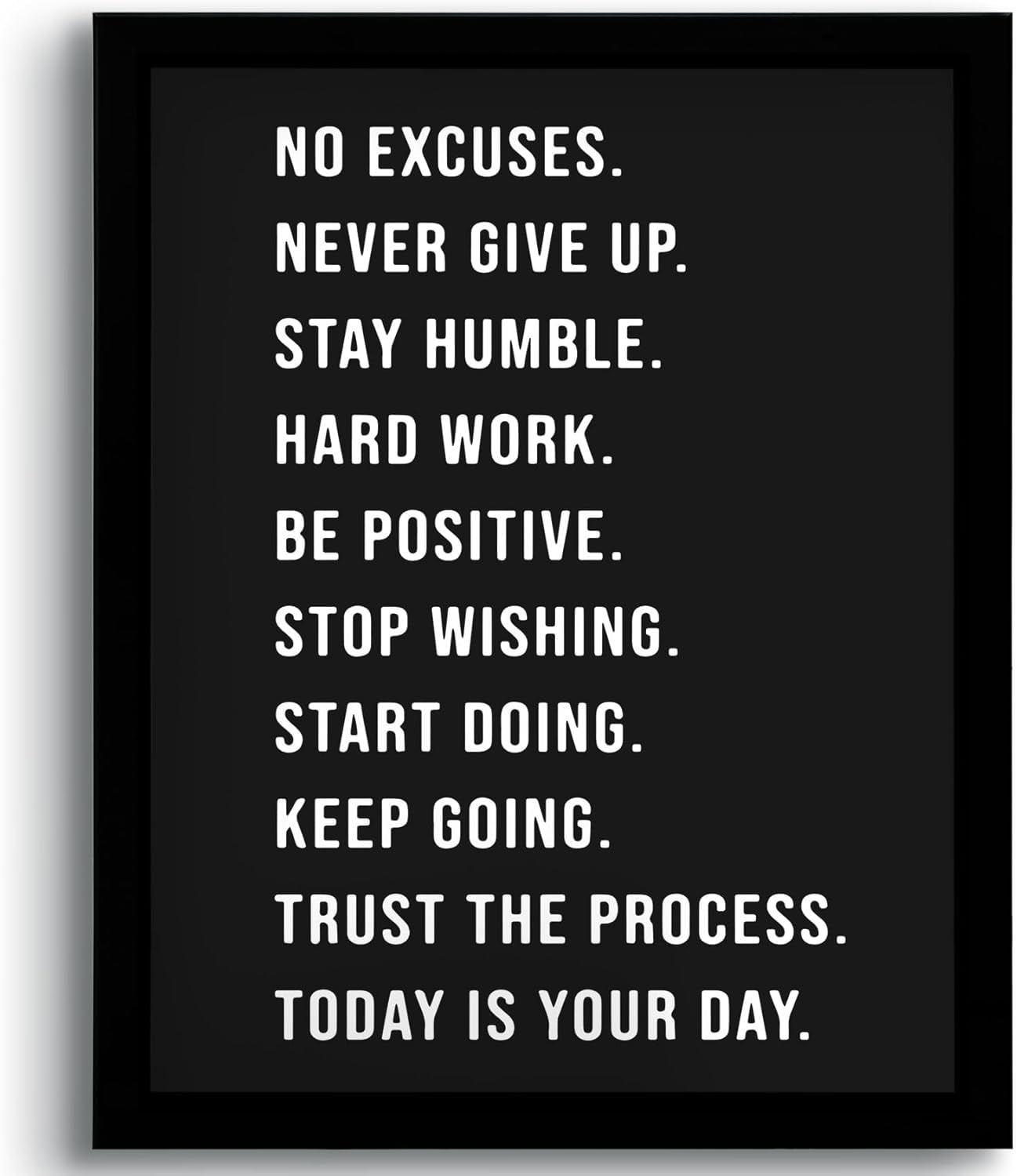 No Excuses Never Give Up Inspirational Workout Unframed Wall Art Prints ...