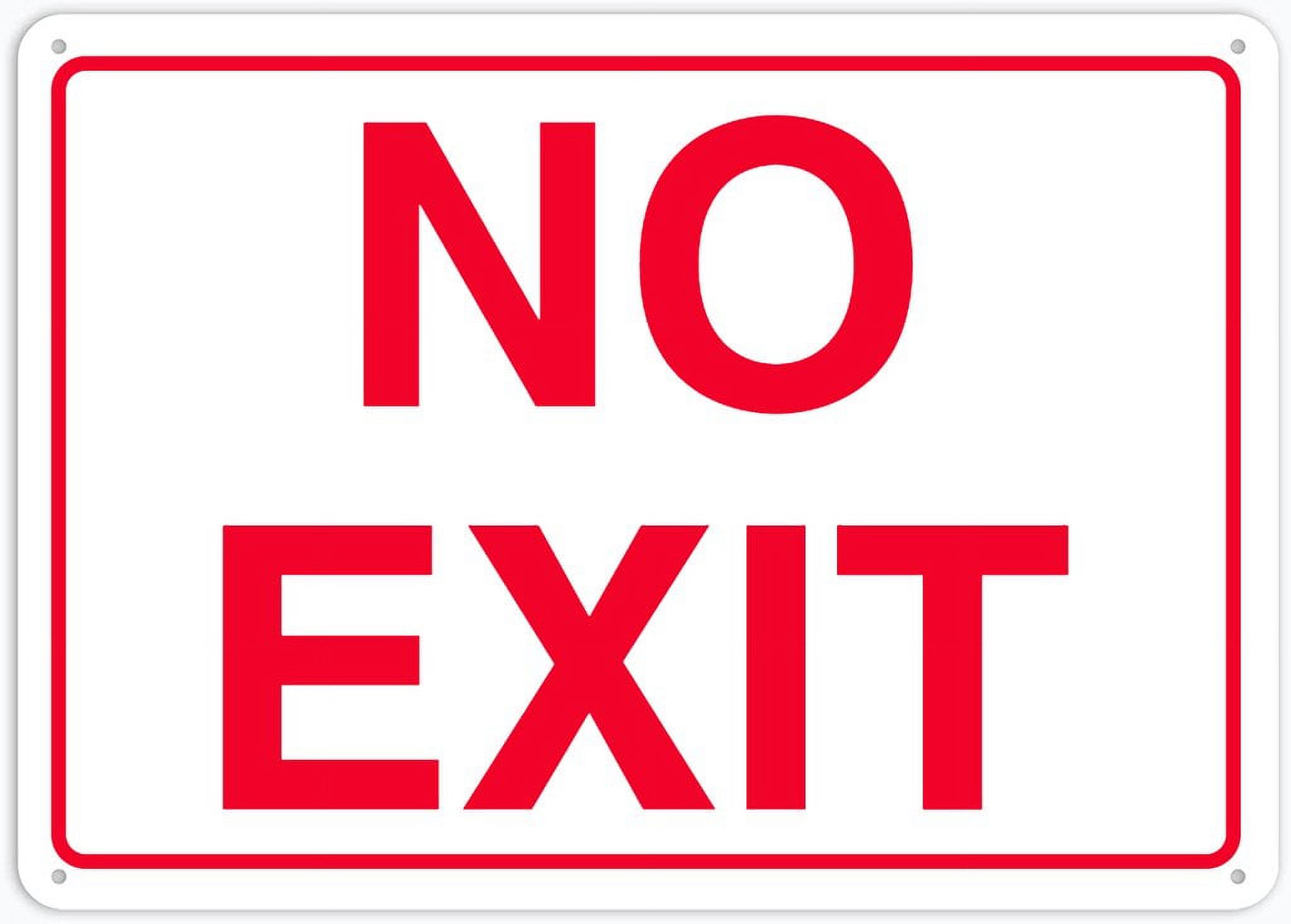 No Exit Rust Free Aluminum 12 X 8 in, Weatherproof and Heavy Duty ...