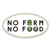 No Farms No Food Sticker