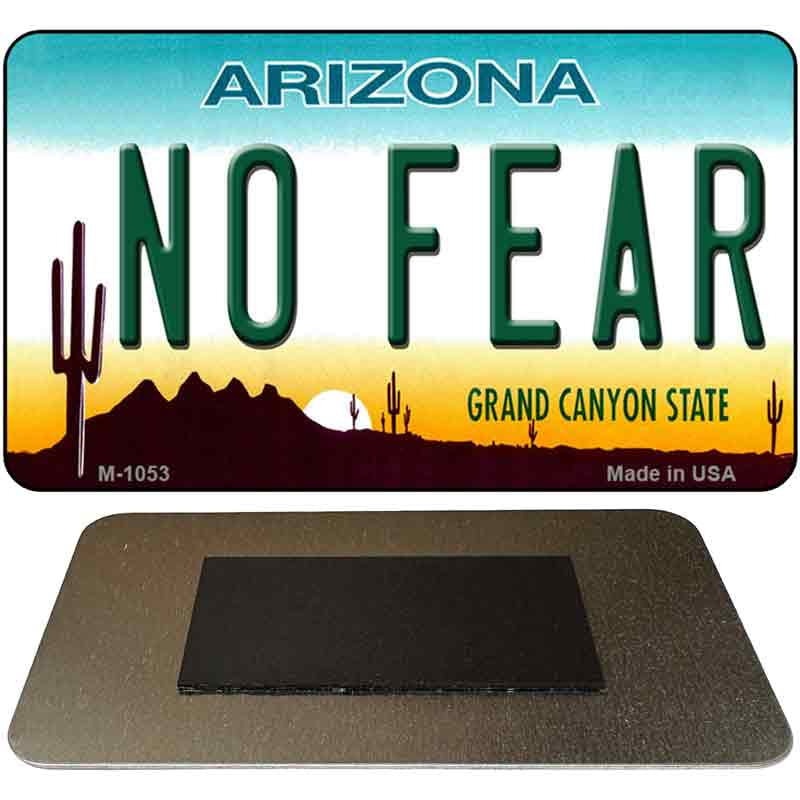 No Fear Arizona State License Plate Tag Magnet M-1053 3.5" x 2" Magnet ...