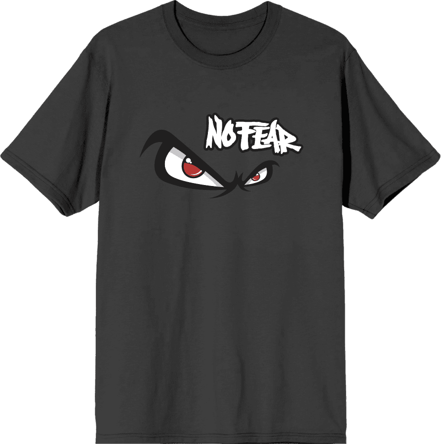 No Fear Classic Logo Adult Charcoal Crew Neck Short Sleeve Tee-Small ...