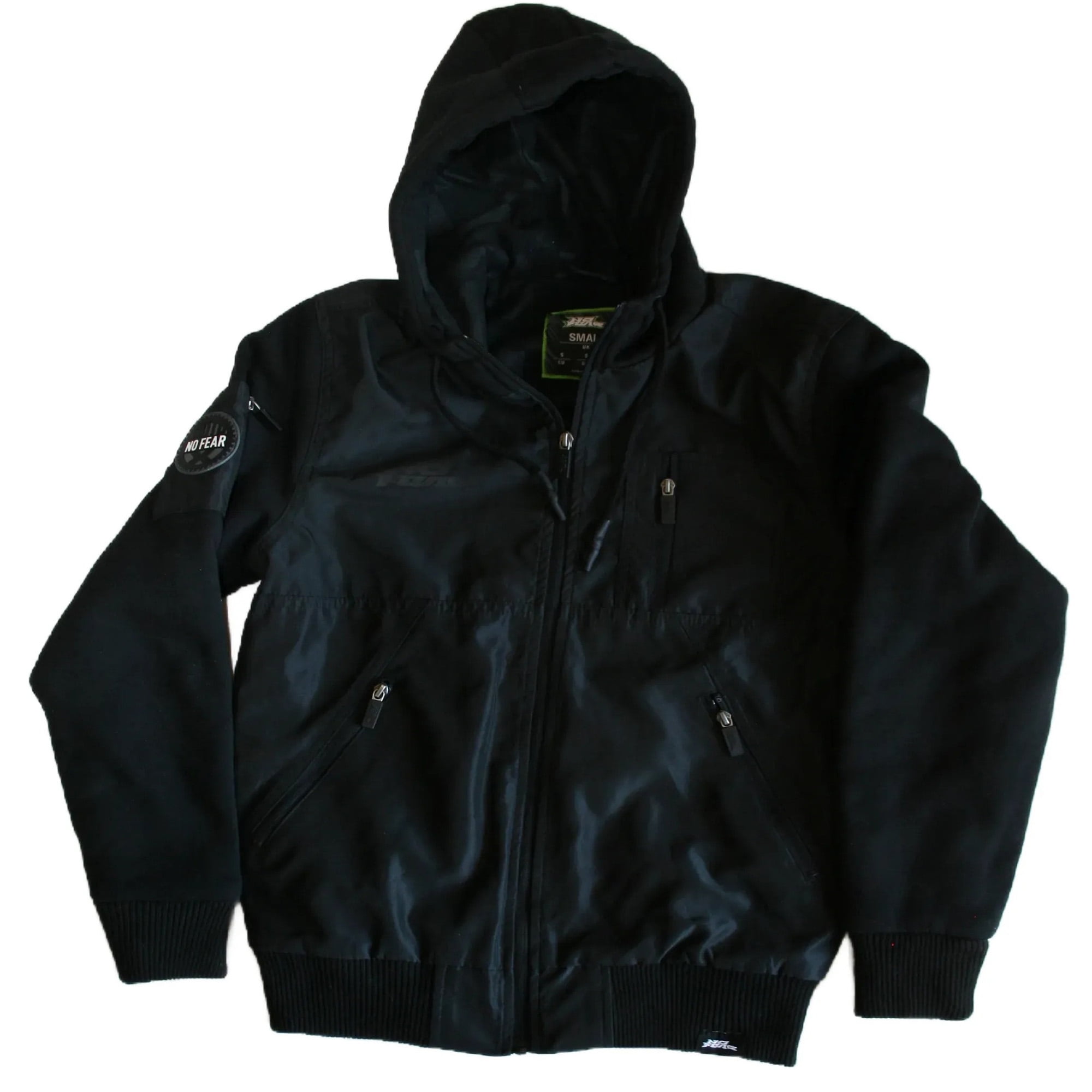 No Fear Men's Hooded Full Zipper Bomber Jacket Size Small - Walmart.com