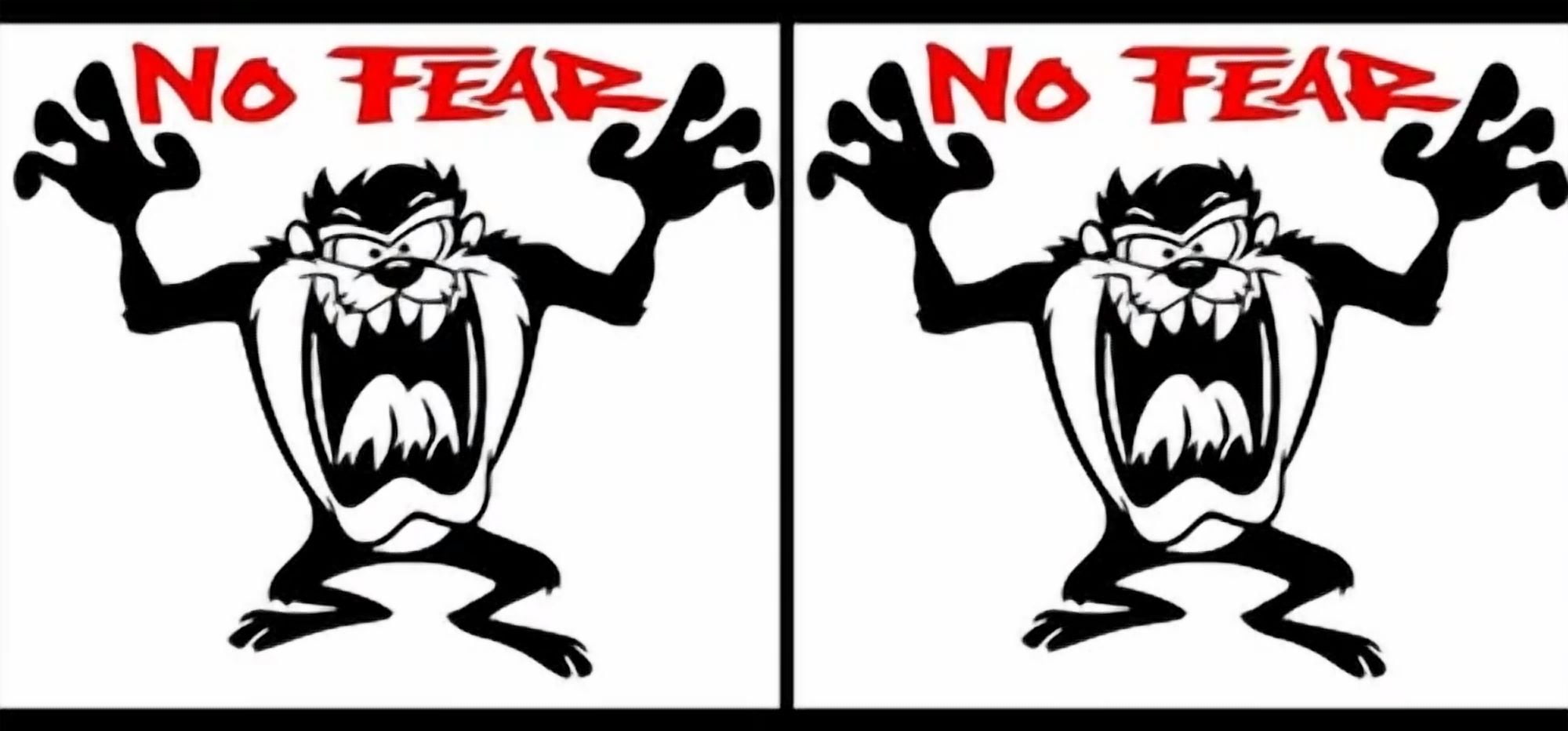 No Fear Taz Devil Black Red Vinyl Decal Car Truck Van Laptop Tablet ...
