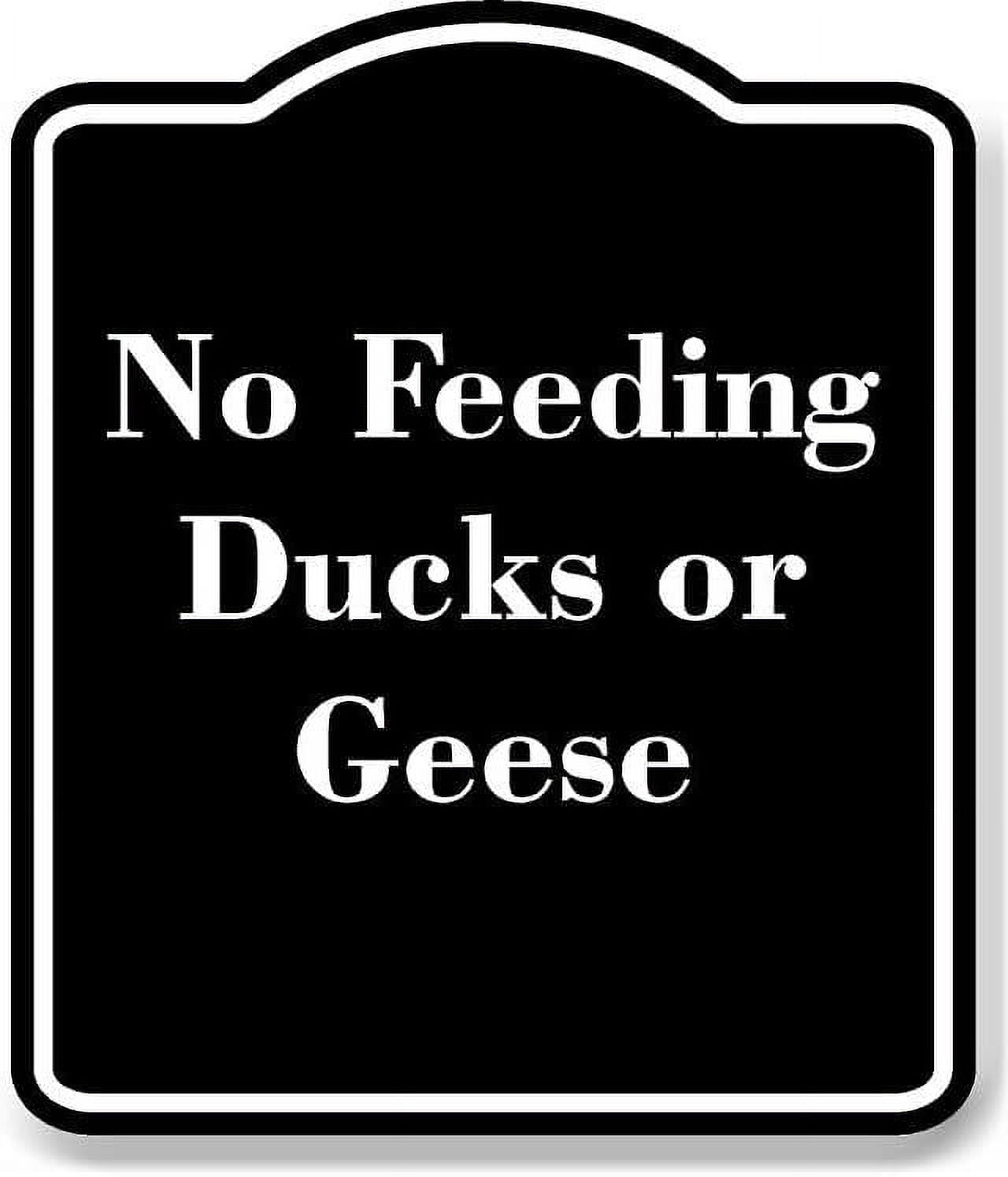 No Feeding Ducks or Geese BLACK Aluminum Composite Sign 20''x24 ...
