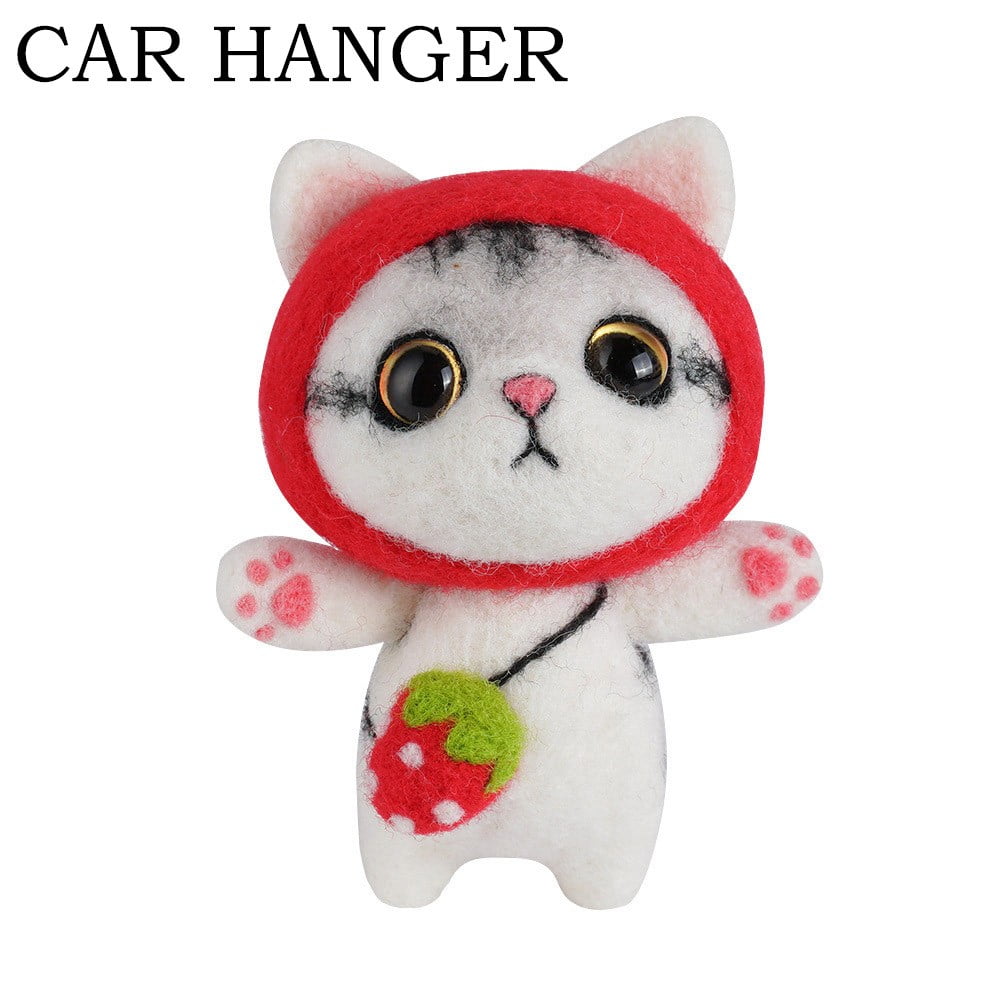 No Finish Diy Felt Kit Fashion Cute Cat Toy Wool Needle Felting Kit For ...