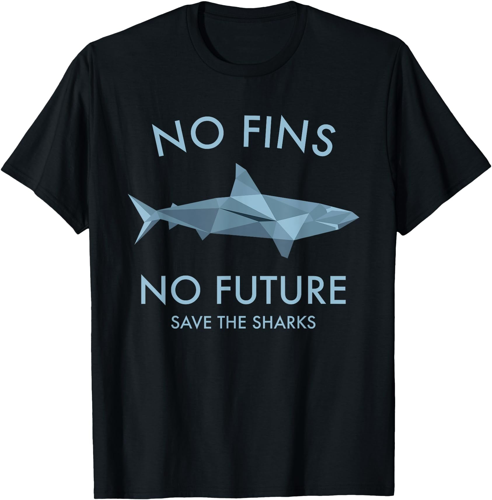 No Fins No Future Shark Shark Protect the Sharks Scuba T-Shirt,Black ...