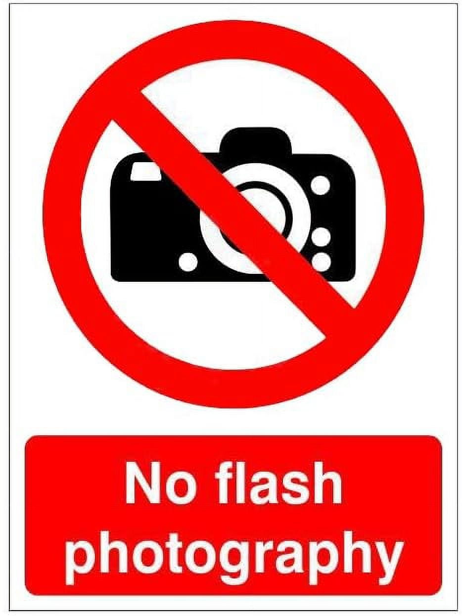 No Flash Photography Sign Metal Sign Danger Warning Notice Safety Tin ...