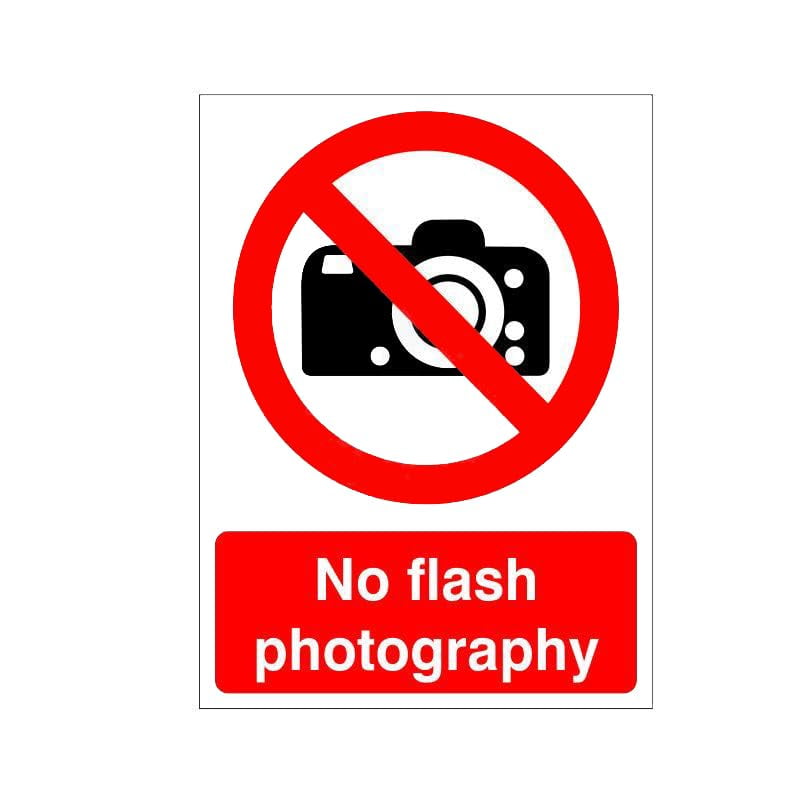 No Flash Photography Sign Metal Sign Danger Warning Notice Safety Tin ...