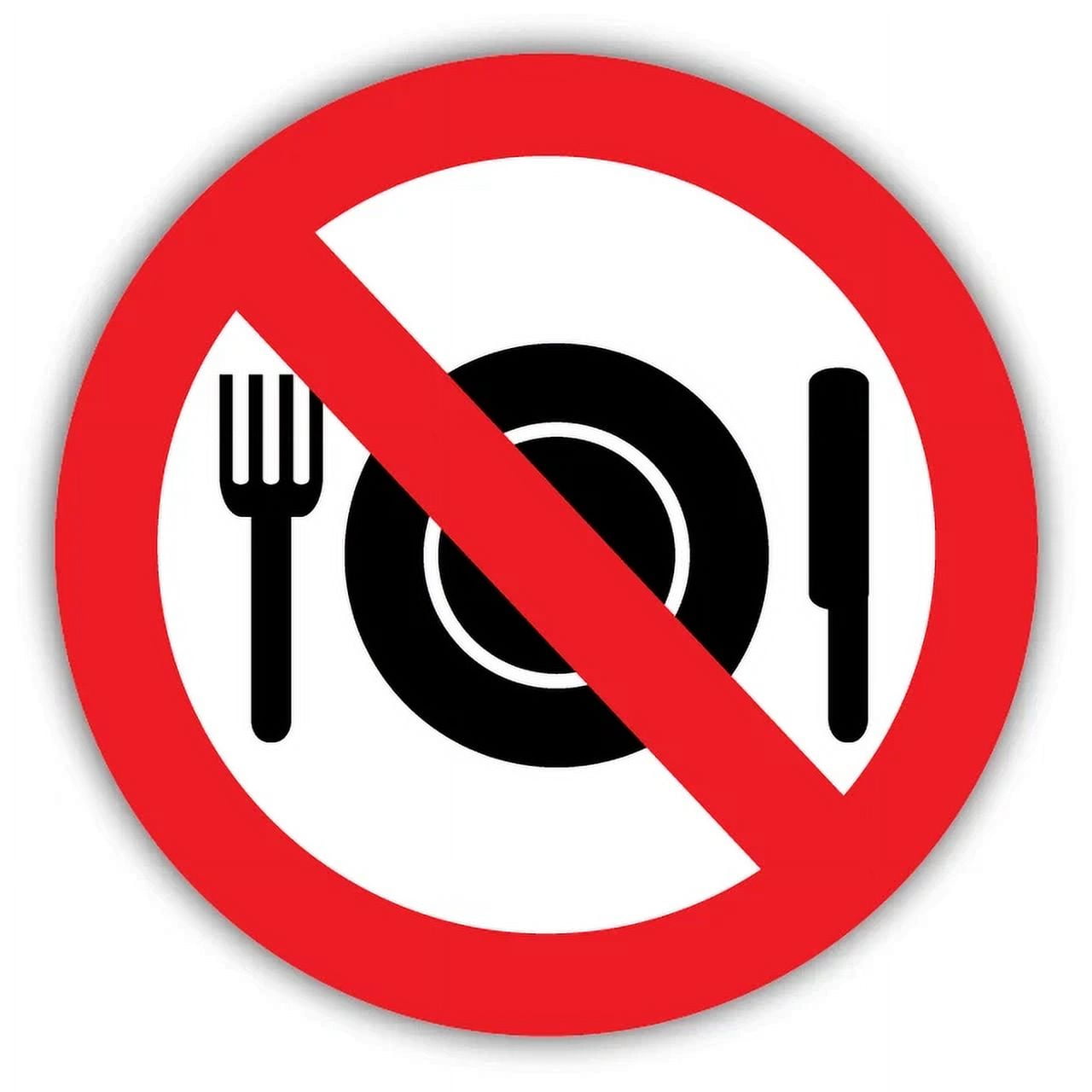 No Food Ban Stop Sign Car Sticker Phone Decal Water Bottle Stickers Car ...