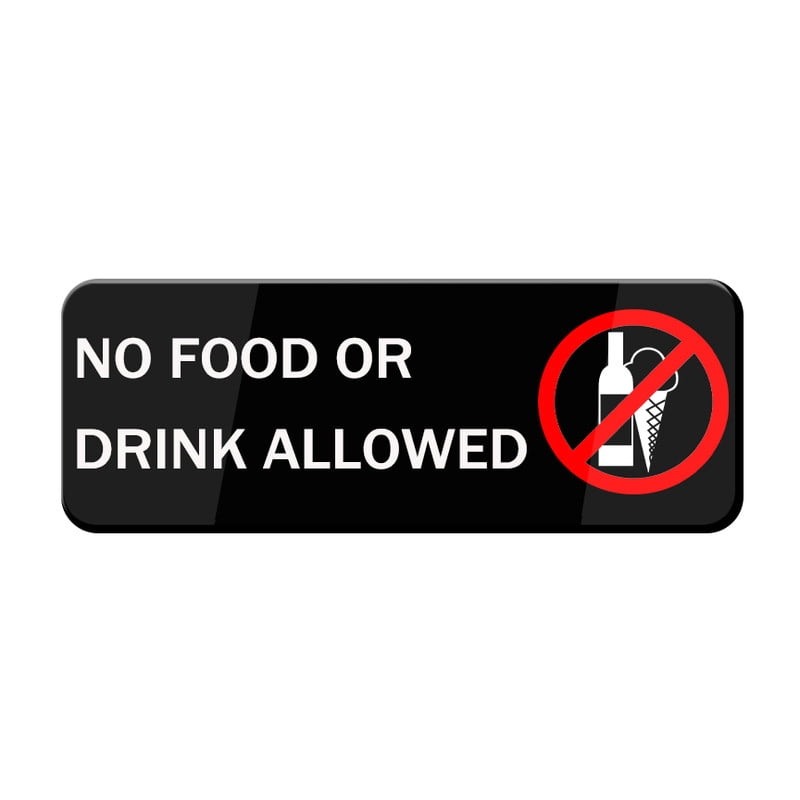 No Food Or Drink Allowed Sign,Acrylic Sign Safety Informative Sign With ...