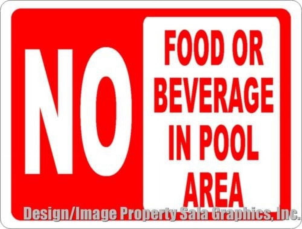 No Food or Beverage in Pool Area Sign. - Walmart.com