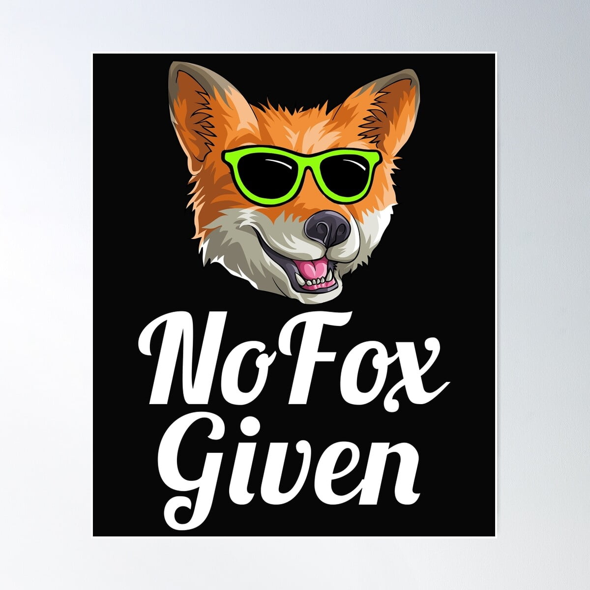 No Fox Given Funny Woodland Creature Animal Poster Wall Art, Modern Wall Decor For Living Room ...