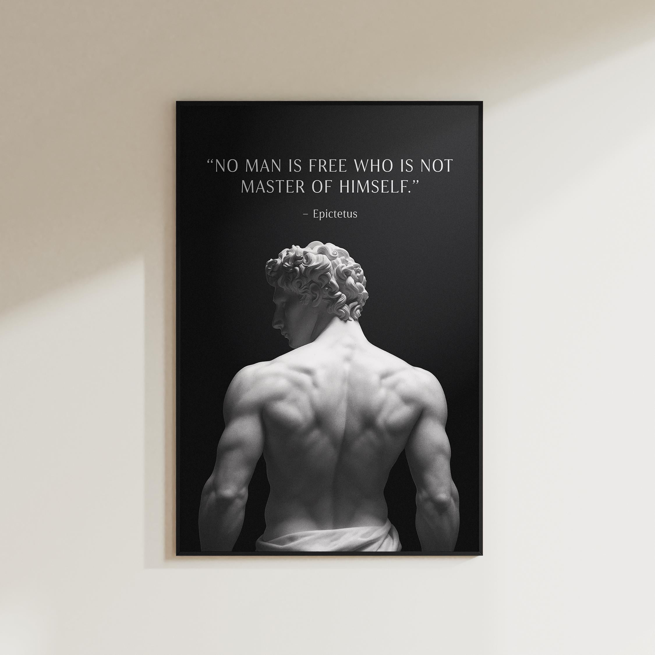 No Frame Epictetus Stoic Quote Wall Art: Greek Philosopher Statue ...