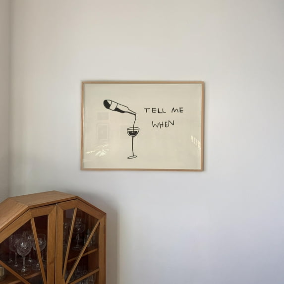 (No Frame) Funny Wine Quote Poster: Kitchen Bar Cart Art - Walmart.com