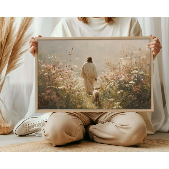 No Frame Jesus Leaves the 99 Christian wall art Printable, The Lost ...