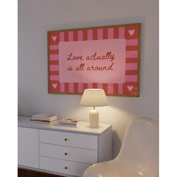 (No Frame) Love Actually Hearts Print, Trendy Quote Poster, Dorm Room ...